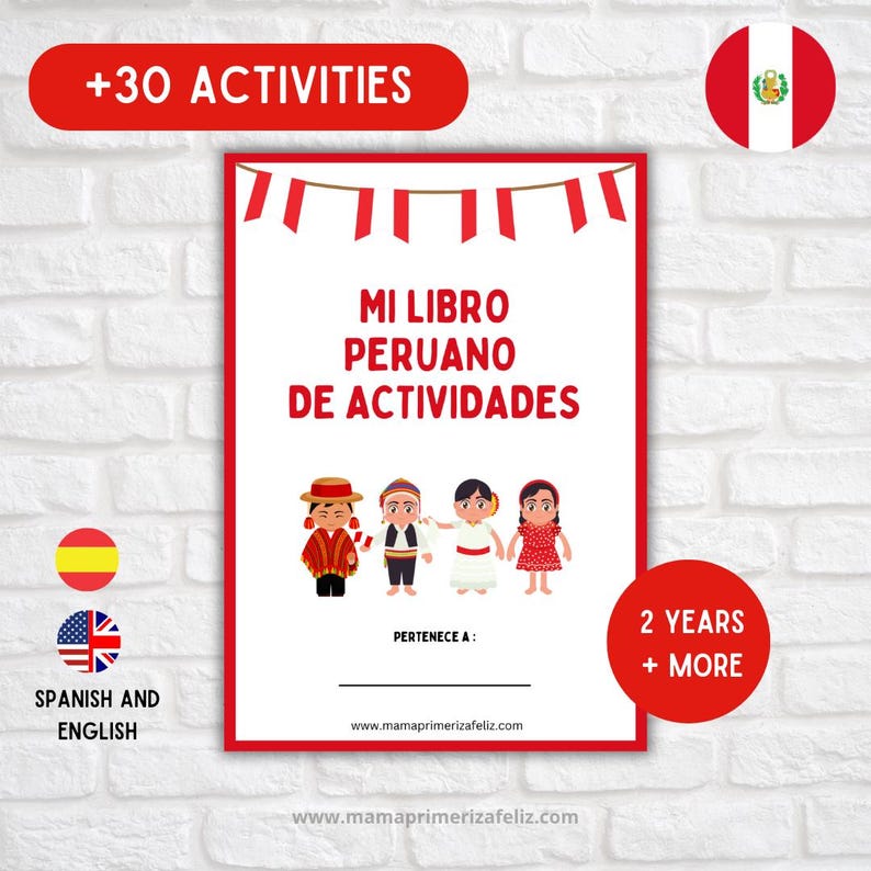 My Peruvian Activity Book Printable in Spanish and English Activities ...
