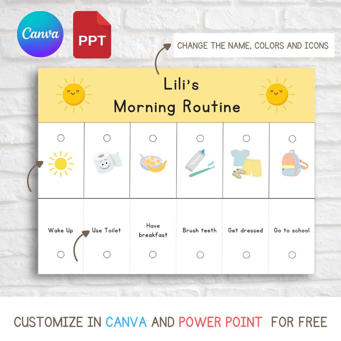 Editable Routine Flipchart, Flip Chart : Kids Daily Checklist, Morning ...