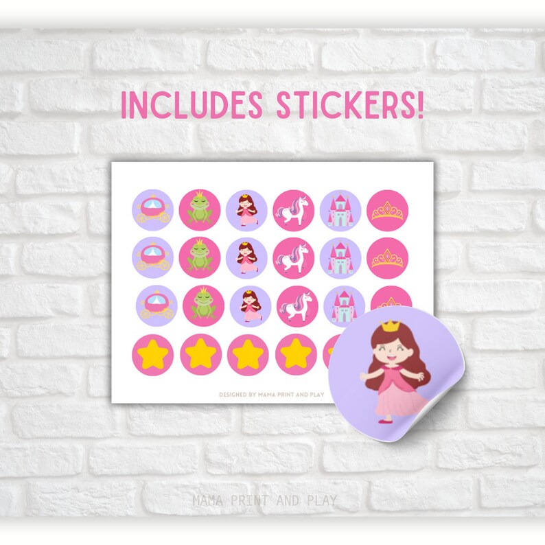 Potty Training Chart Princess Theme, Potty Reward System, Potty Prize ...