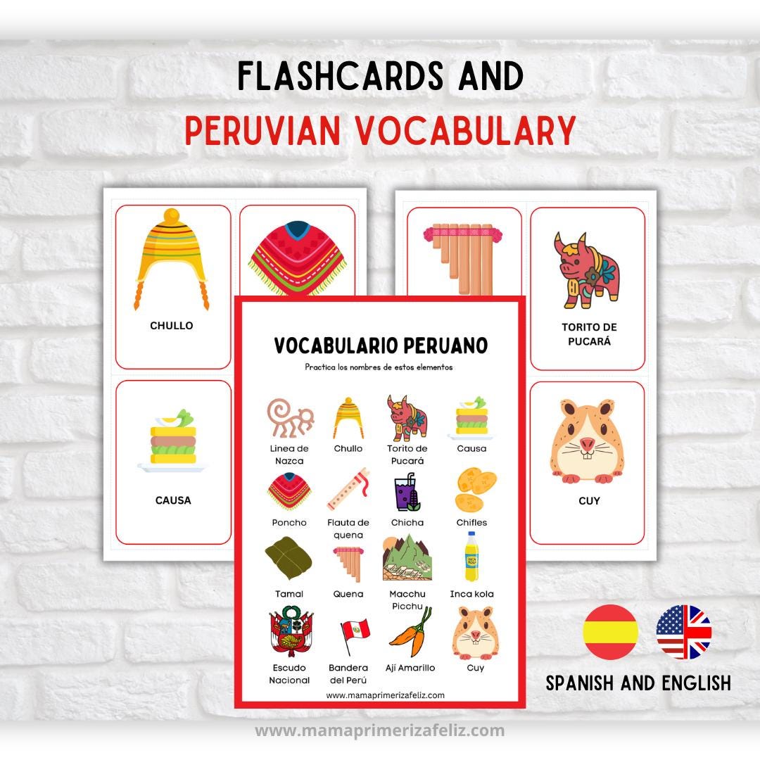 My Peruvian Activity Book Printable in Spanish and English Activities ...