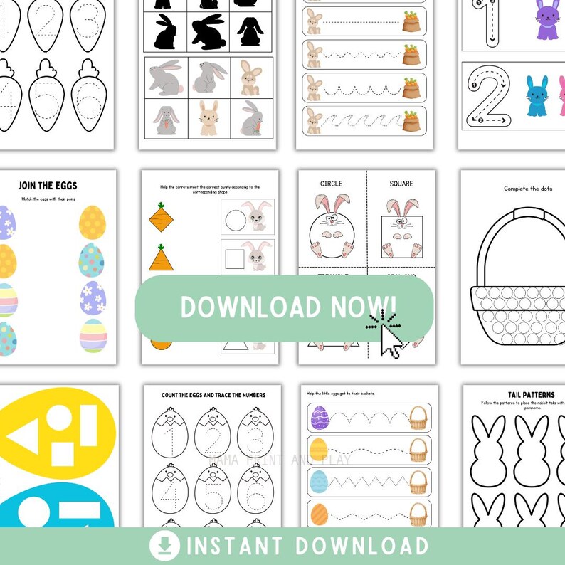 Easter Activity Book for Kids – 78 Printable Easter Worksheets ...