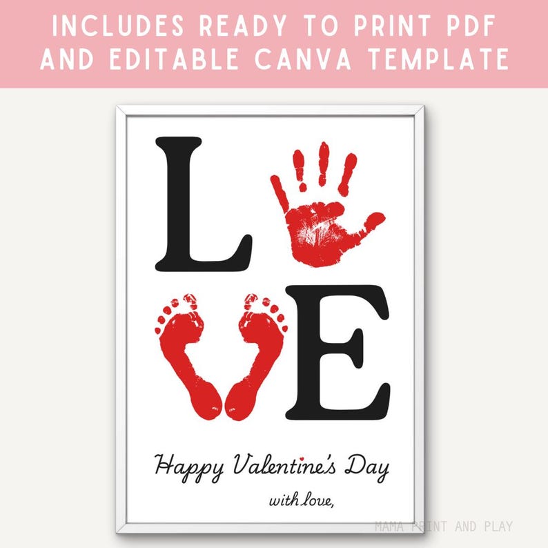 Valentine’s Day Handprint Art for Kids | Handprint LOVE Craft | Kids ...