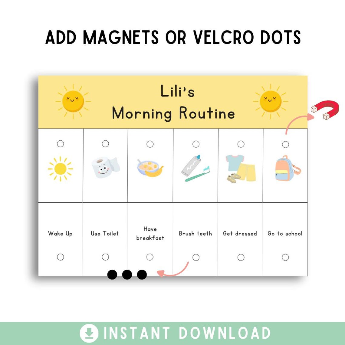 Editable Routine Flipchart, Flip Chart : Kids Daily Checklist, Morning ...