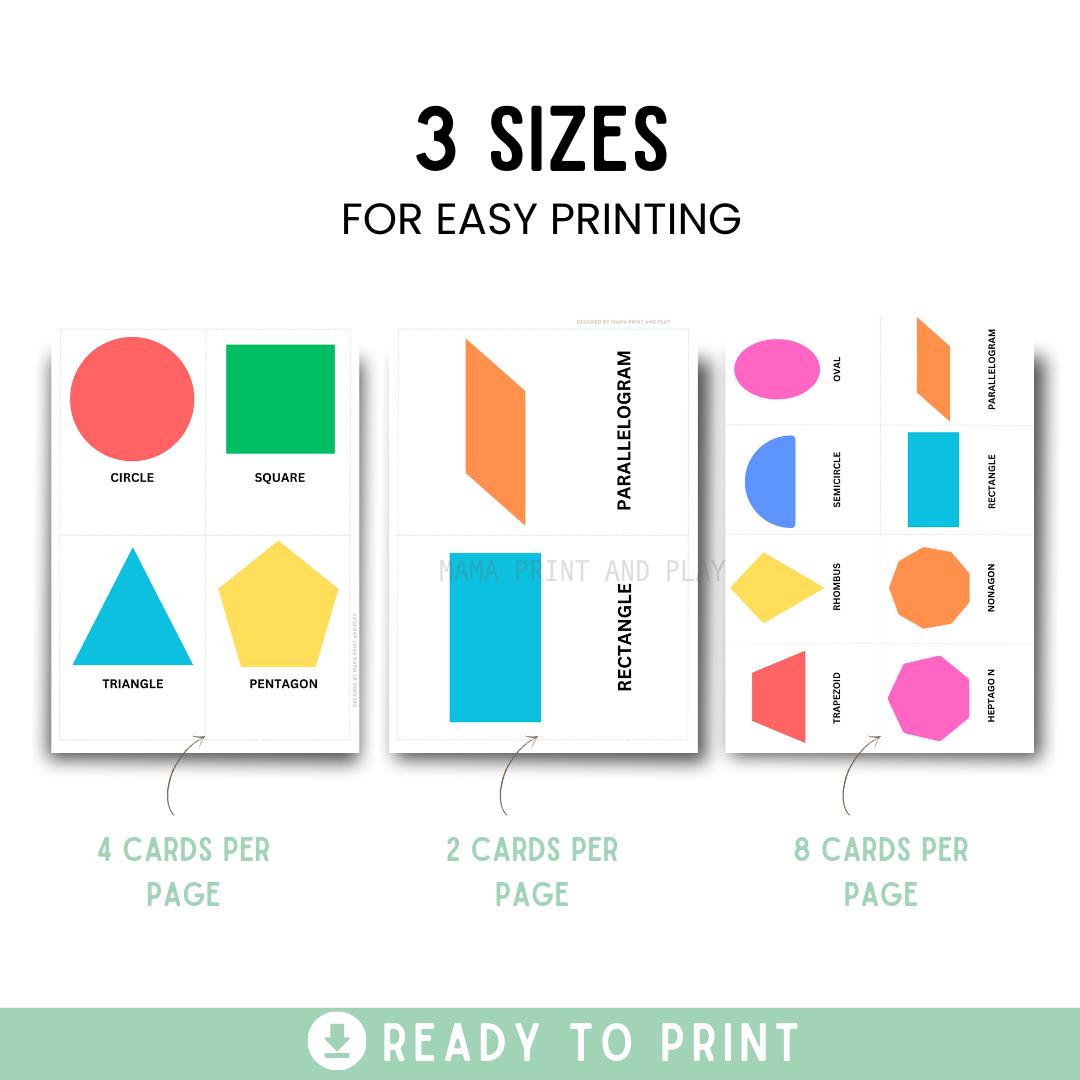 Shapes Flashcards | Digital Download for Learning & Education ...