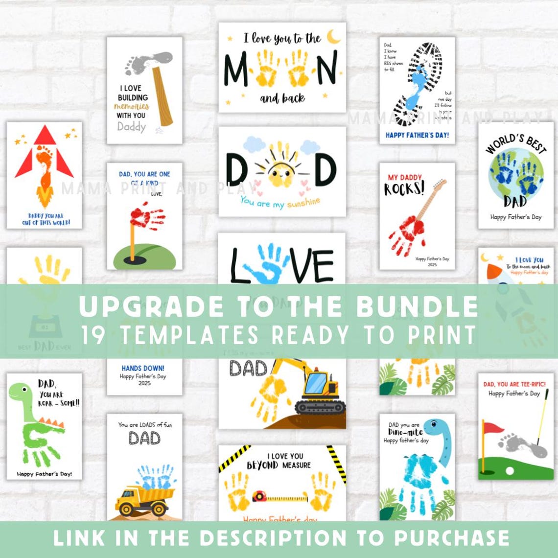 Father's Day Printable, Best Dad Ever Handprint Art, Fathers Day Gift ...