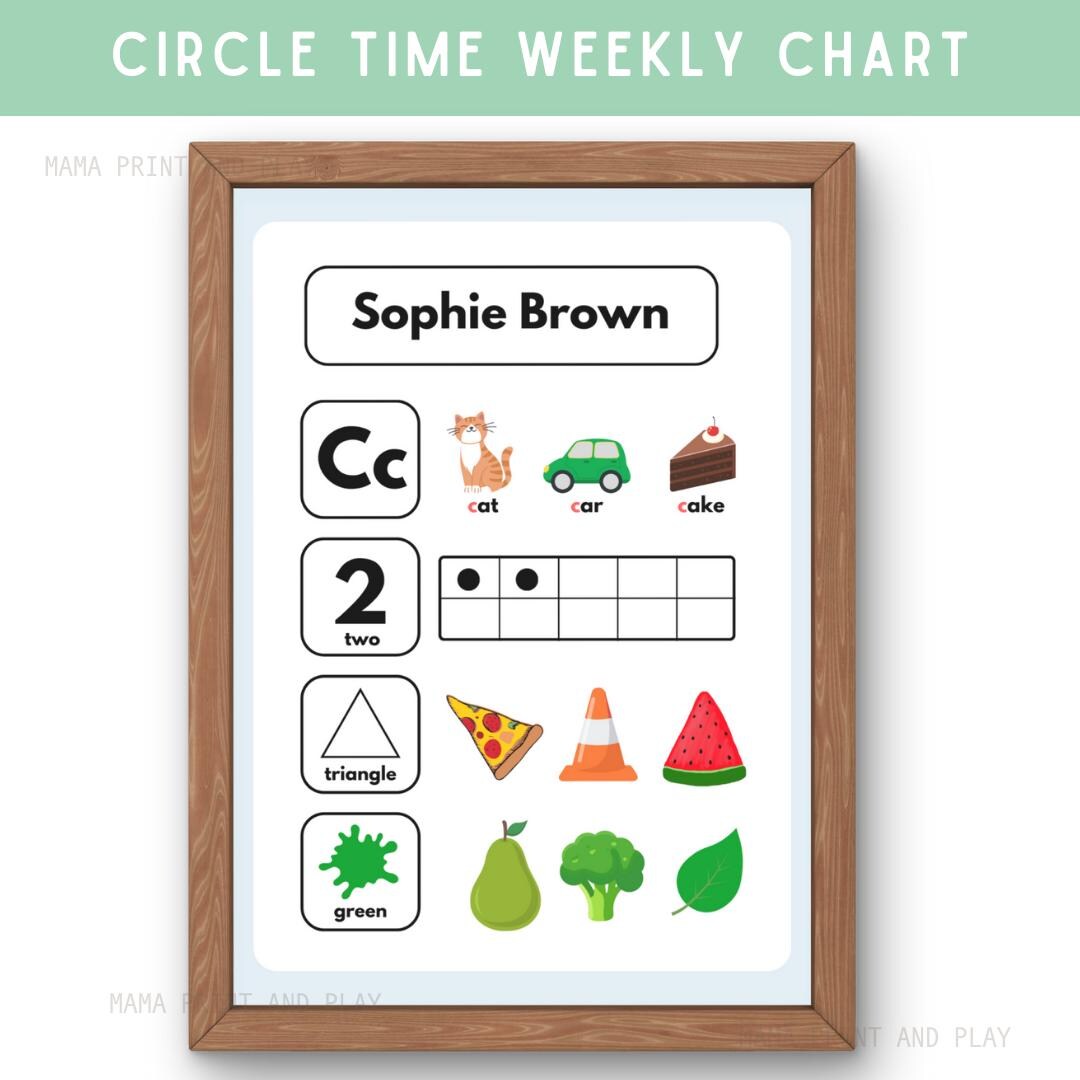 Preschool Circle Time Chart Printable | Morning Meeting Preschool ...