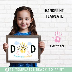 Fathers Day Handprint Template, Fathers Day Art Bundle, Father's Day ...