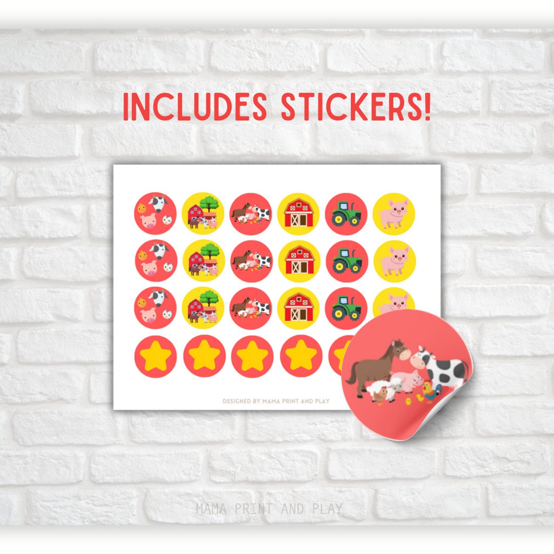 Potty Training Chart Farm Theme, Potty Reward System, Potty Prize Chart ...