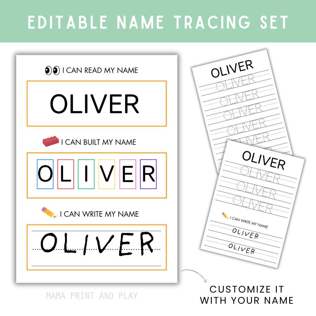 Custom Name Tracing Worksheet: Learn How to Write Your Name Handwriting ...