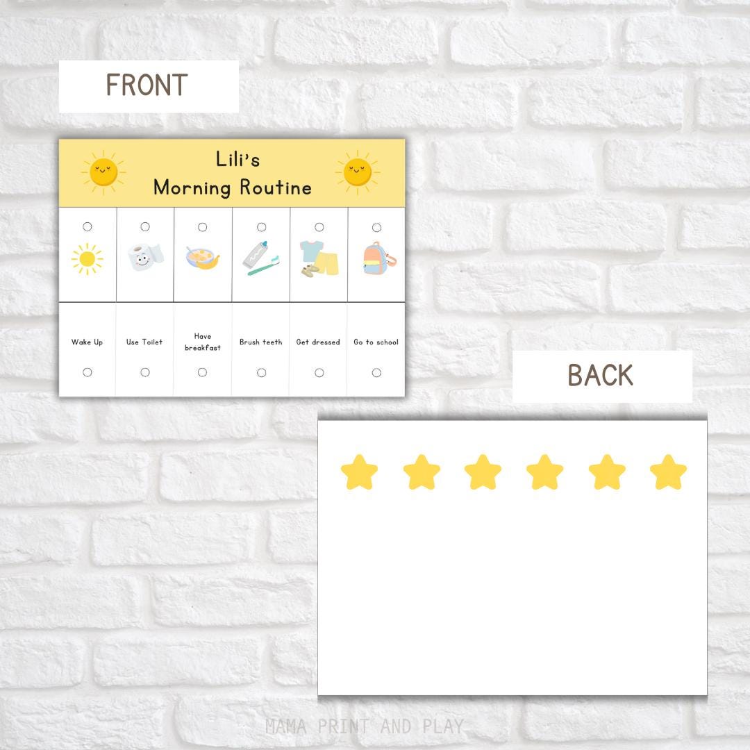 Editable Routine Flipchart, Flip Chart : Kids Daily Checklist, Morning ...