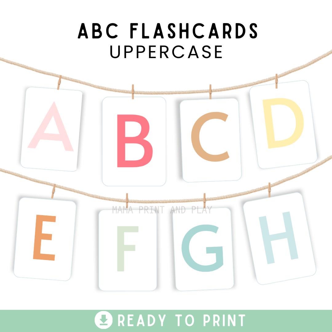 Educational ABC Flash Cards | Printable Alphabet Letters | Montessori ...