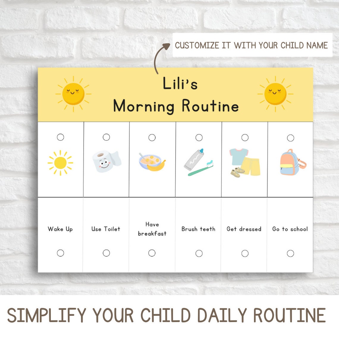 Editable Routine Flipchart, Flip Chart : Kids Daily Checklist, Morning ...