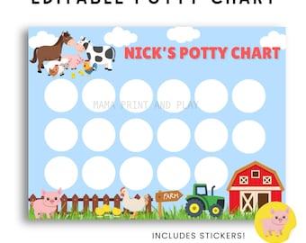 Editable Mermaid Potty Chart | Kids Toilet Training Reward Chart ...