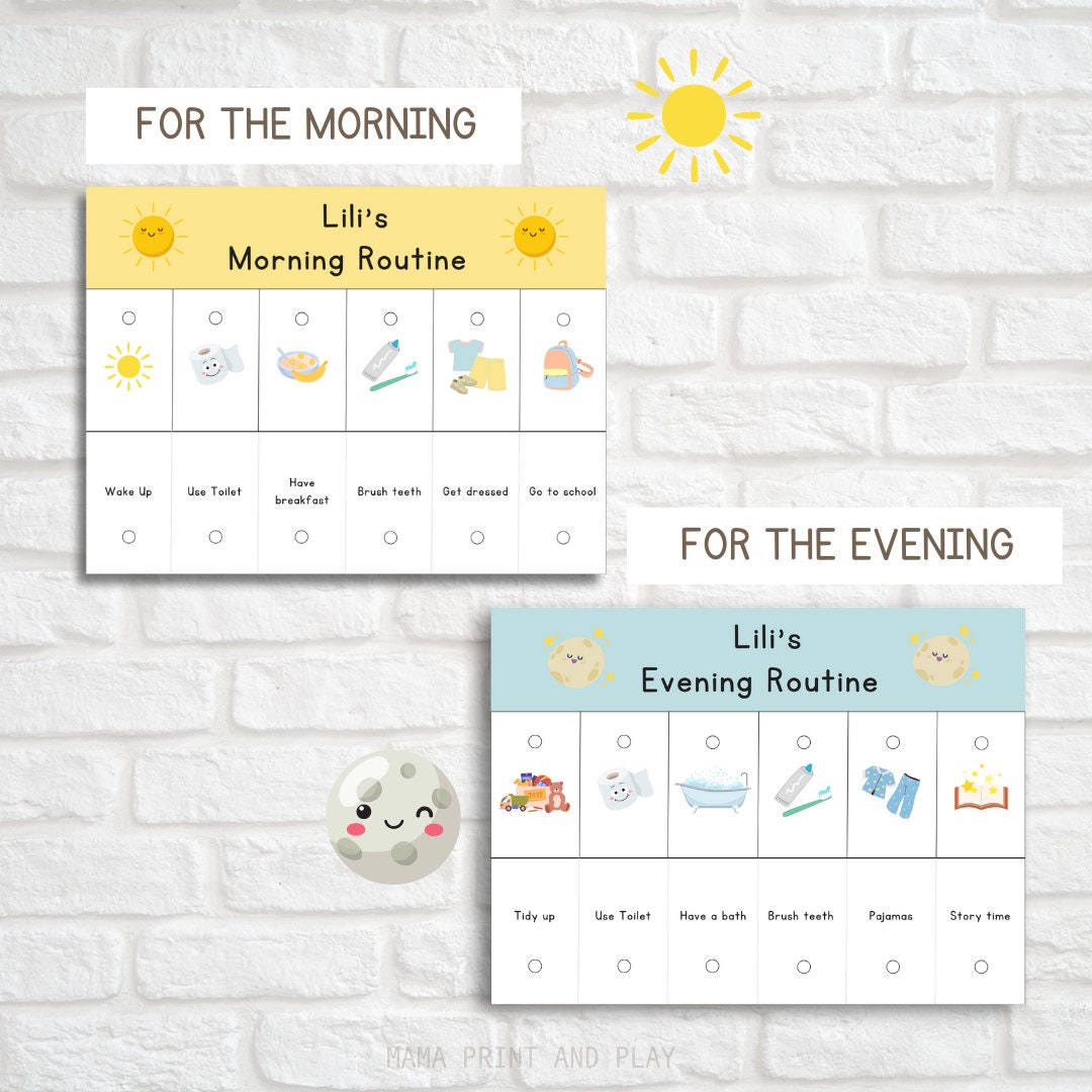 Editable Routine Flipchart, Flip Chart : Kids Daily Checklist, Morning ...