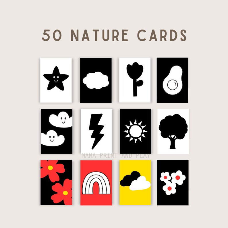 150 Baby Sensory Flashcards High Contrast Sensory Card Montessori Baby ...