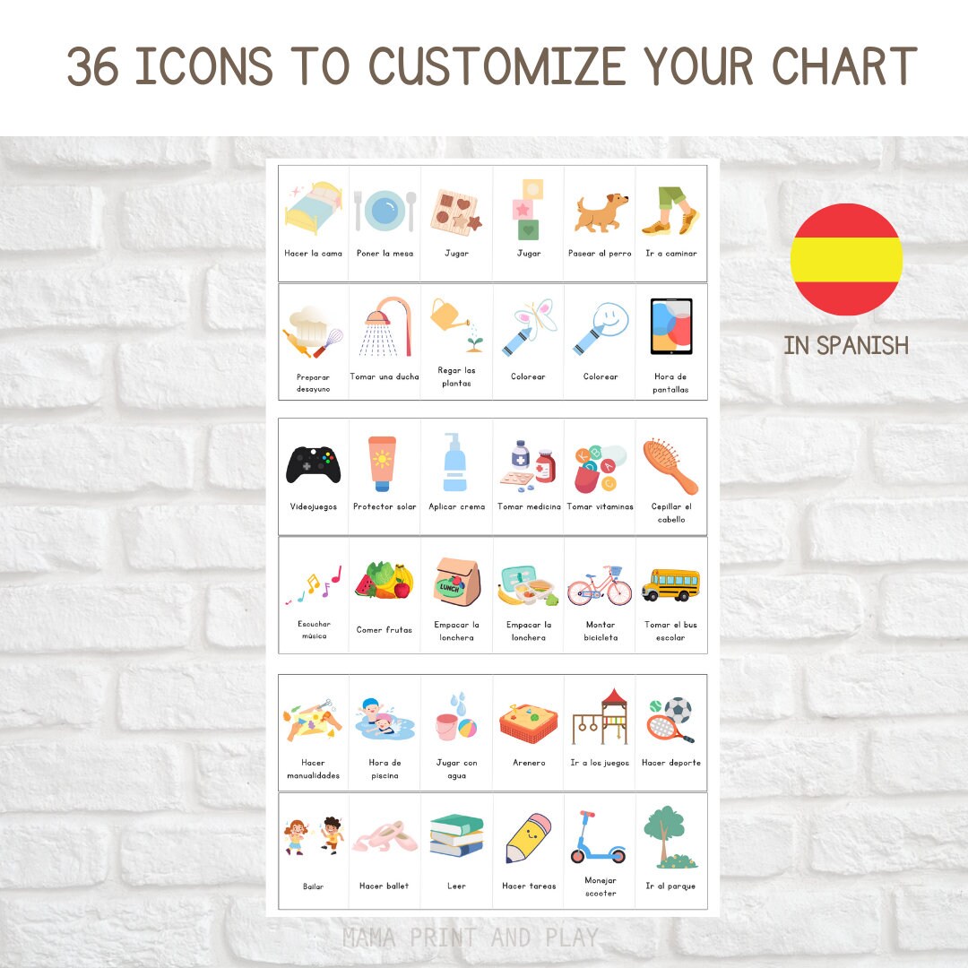 Editable Routine Flipchart in SPANISH, Kids Daily Checklist, Daily ...