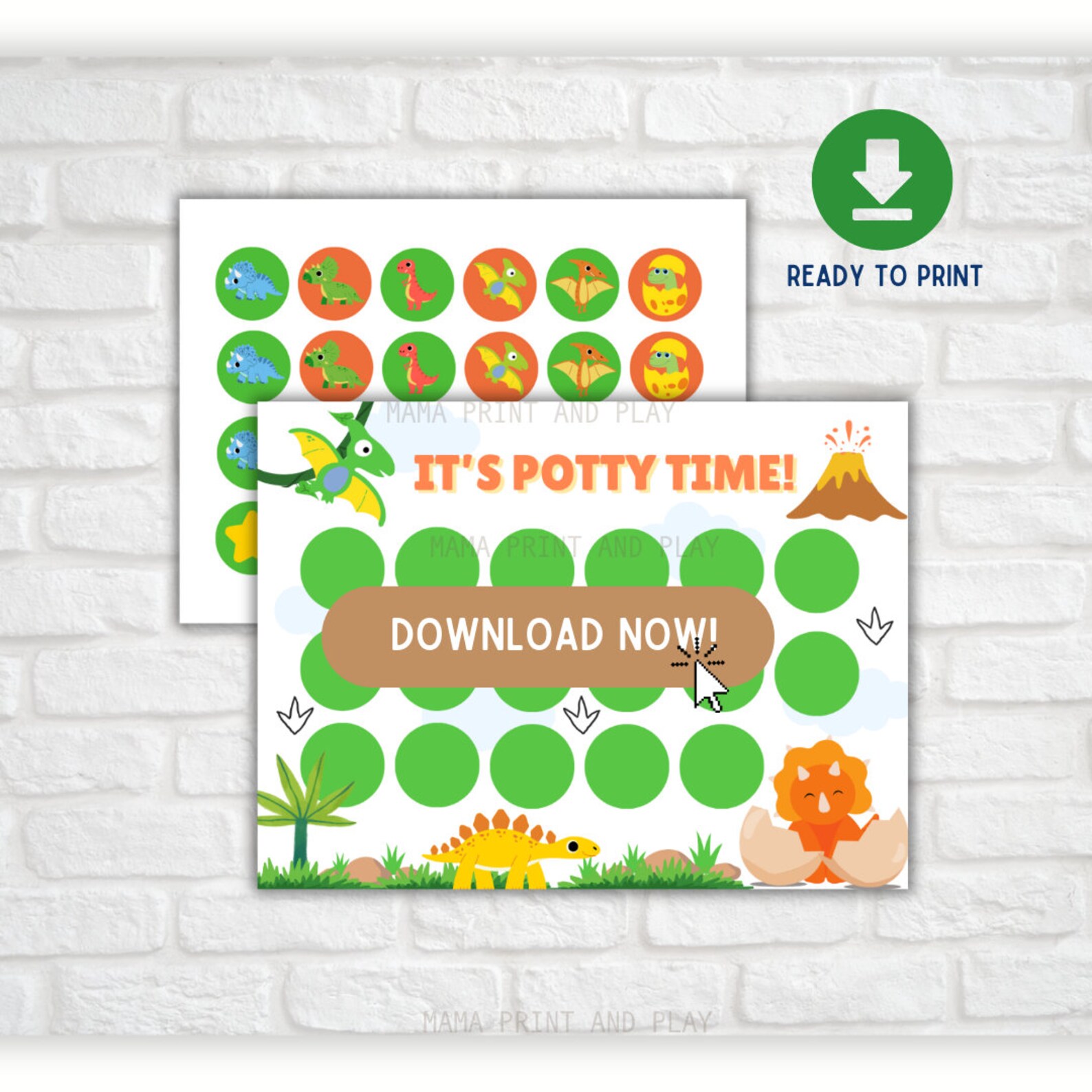 Potty Training Chart Dinosaur Theme, Potty Reward System, Potty Prize ...