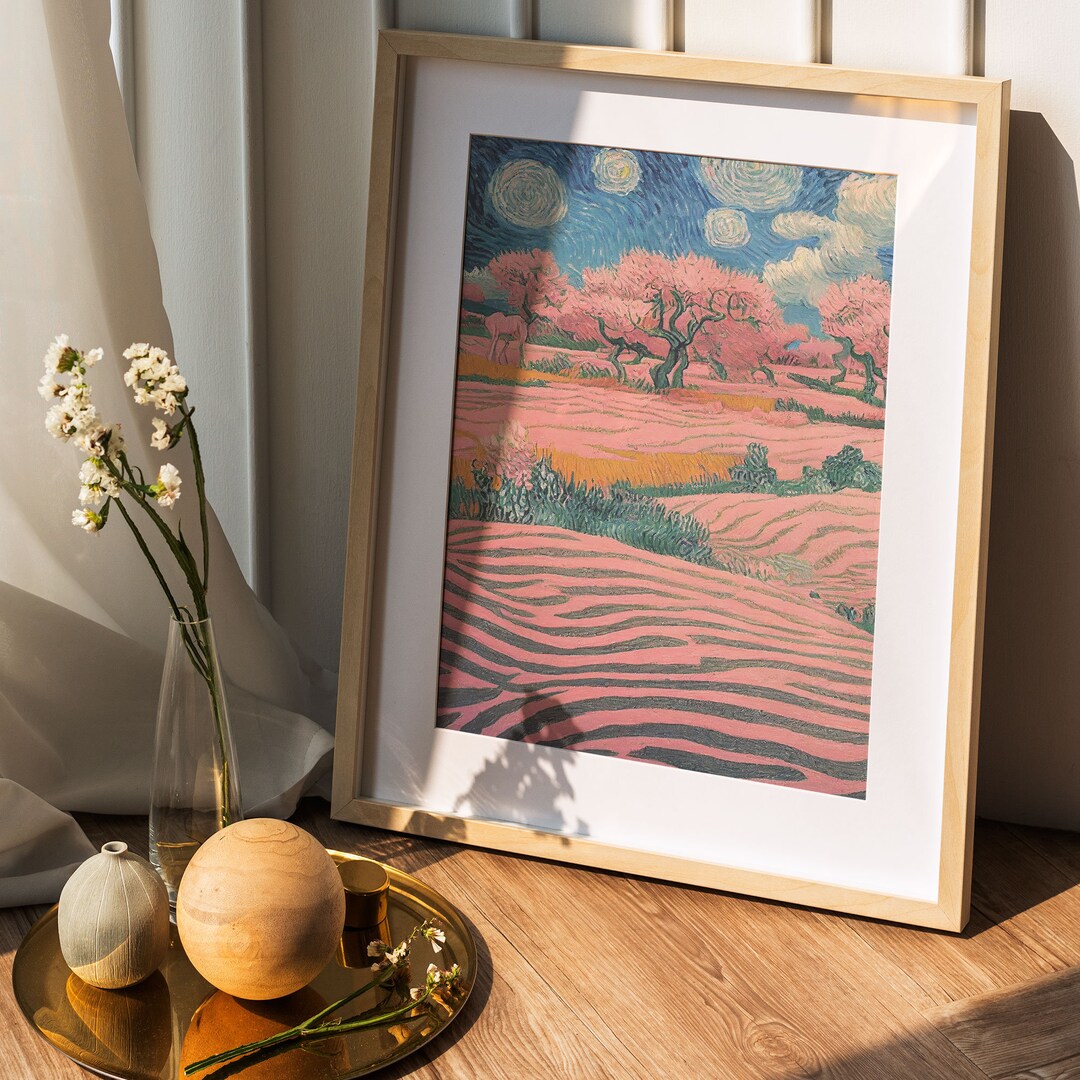 Beautiful Impressionist Landscape, Rustic Vintage, Eclectic Print ...