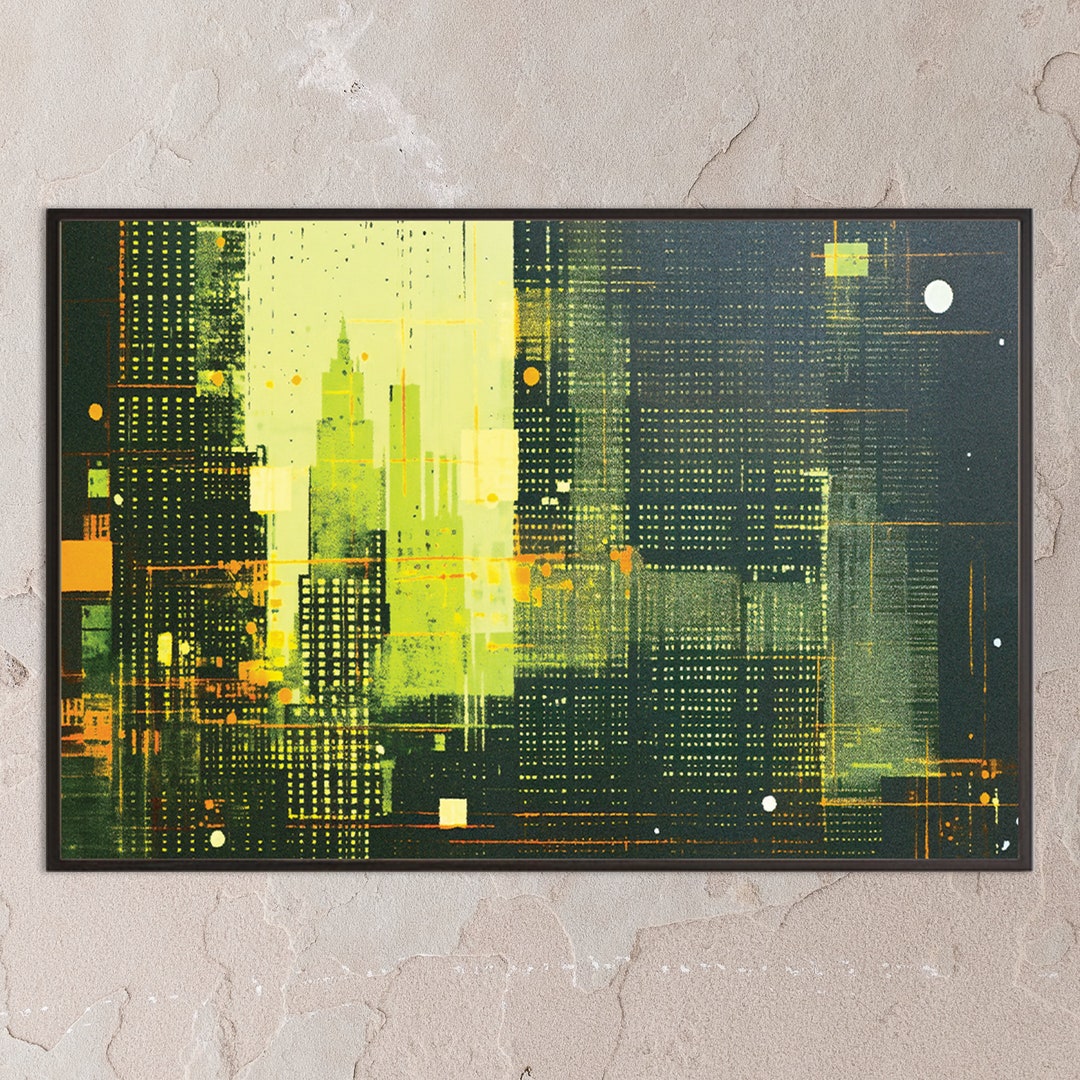 Abstract Bright Exotic Printable City Skyline, Abstract Landcape ...