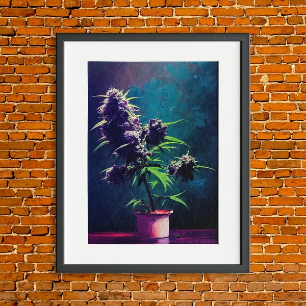 Marijuana Botanical Print - Etsy
