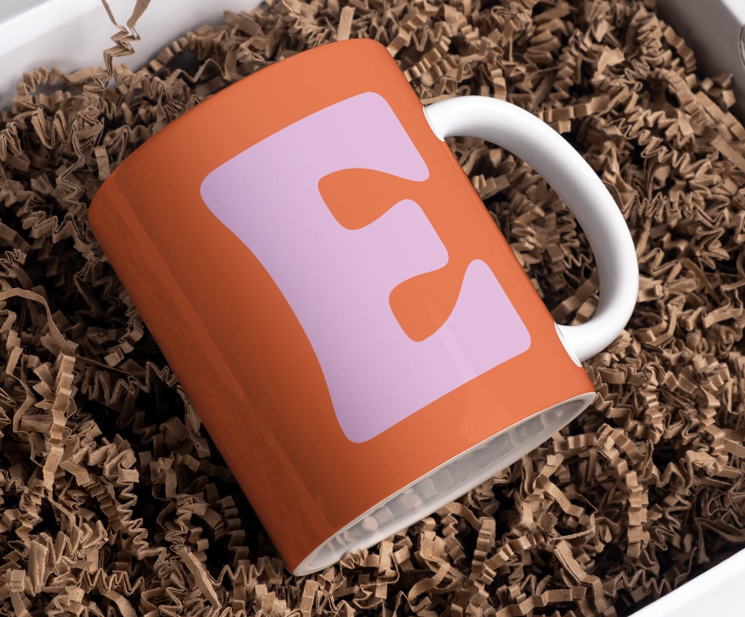 Colourful Personalized Initial Mug, Custom Name Mug, Personalized ...