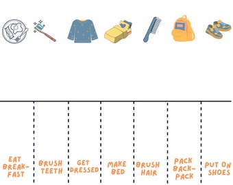 Morning and Evening Routine Chart for Kids - Etsy