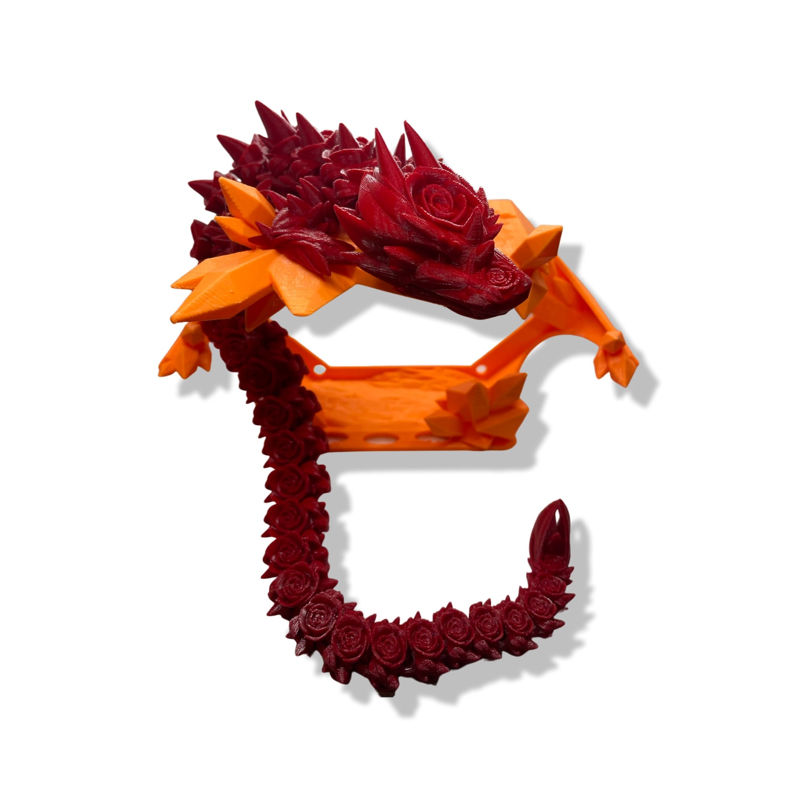 3D Printed Articulated Rose Dragon Rose Dragon Articulated - Etsy