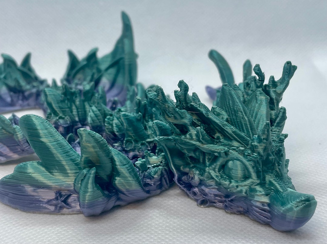 3D Printed Articulated Coral Reef Dragon -fidget Toy - Articulated ...