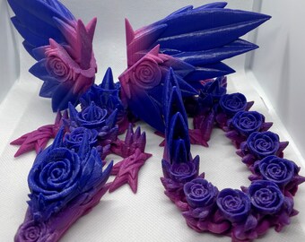 3D Printed Articulated Rose Dragon Rose Dragon Articulated - Etsy