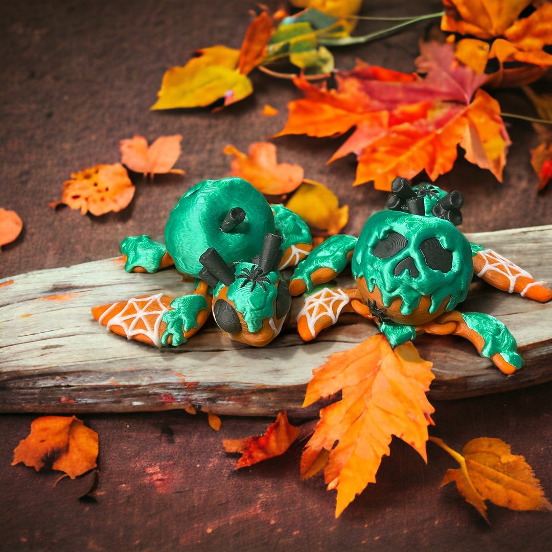 Spooky Poison Apple Turtle - Fall Decor - Fidget Toy - Halloween Gift ...