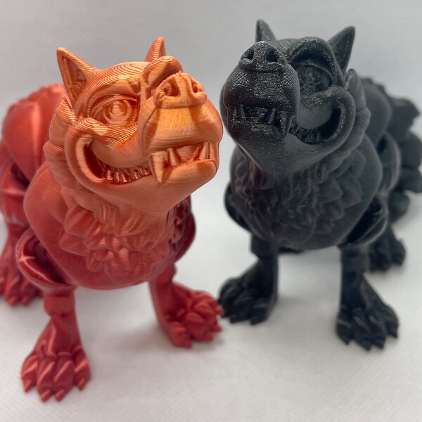 Wolf 3d Print Articulated File - Etsy