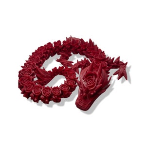 3D Printed Articulated Rose Dragon Rose Dragon Articulated - Etsy