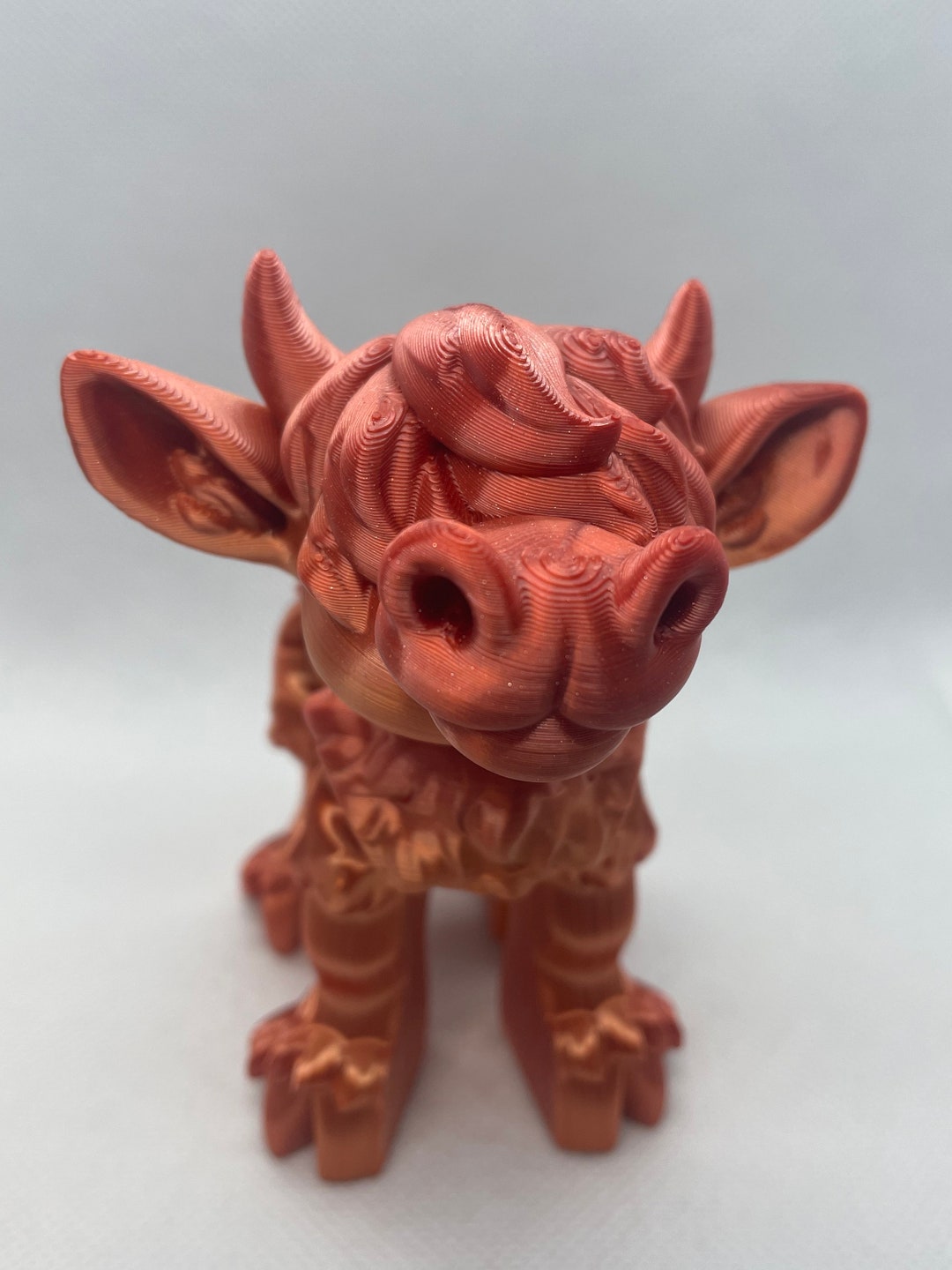 3D Printed Baby Highland Cow Fidget Toy Baby Cow 3D Printed Figure - Etsy