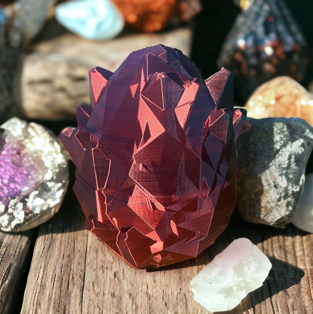 3D Printed Crystal Dragon Egg With Mystery Dragon Best Holiday Fidget ...