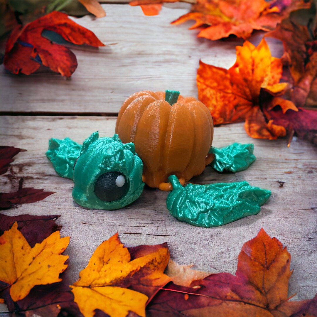 Pumpkin Turtle - Fidget Toy - Cute Turtle - Halloween Decoration ...