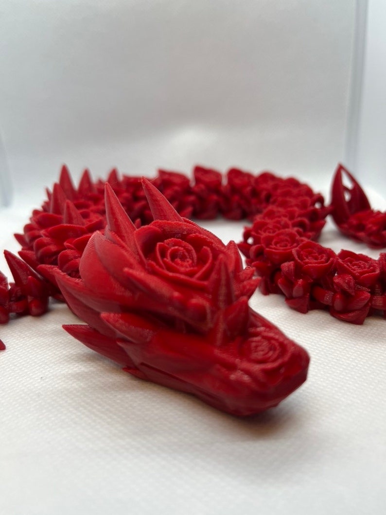 3D Printed Articulated Rose Dragon Rose Dragon Articulated - Etsy