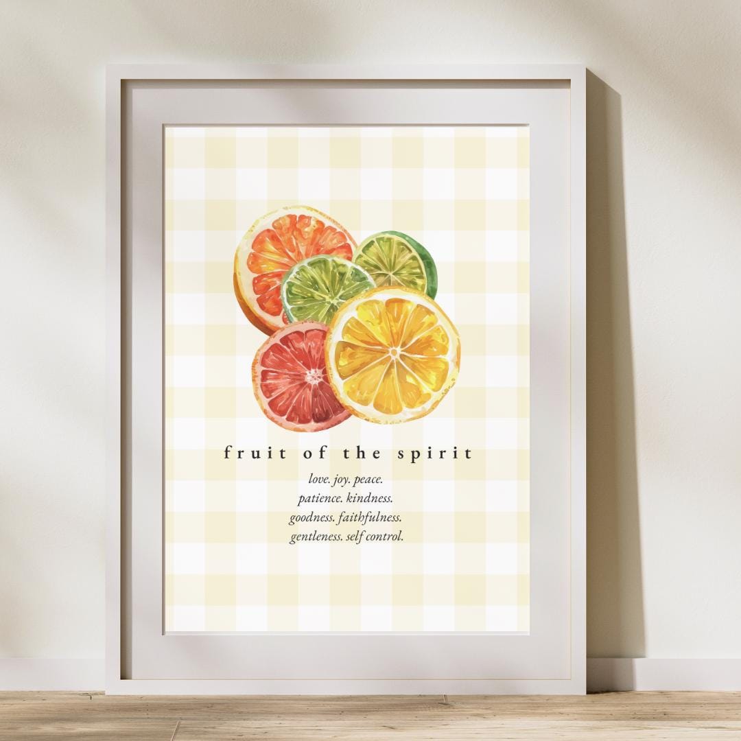 Christian Fruit of the Spirit Digital Wall Art, Fruit of the Spirit ...
