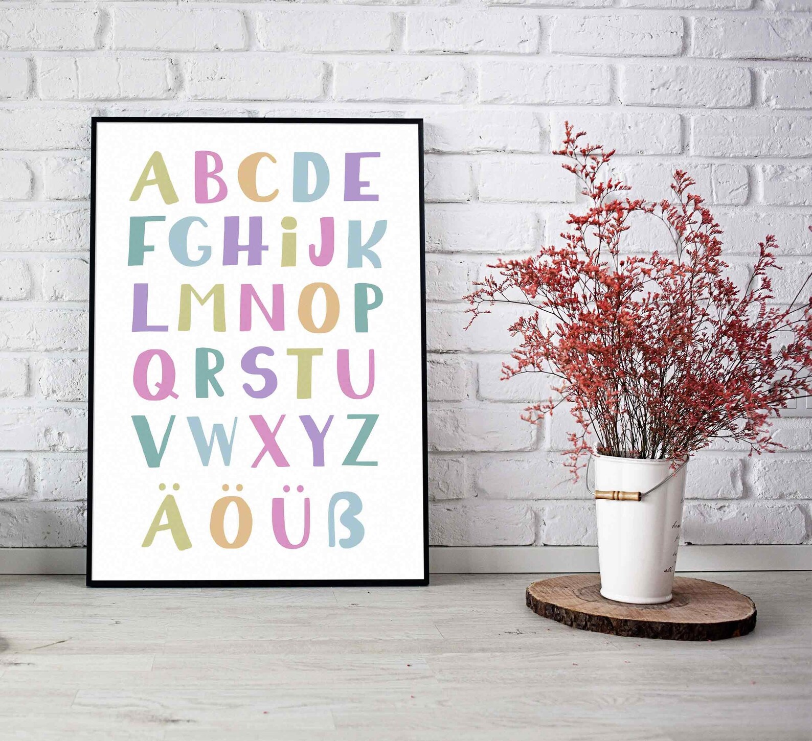 Deutsch Alphabet Educational Preschool Poster for Homeschool, Toddler ...