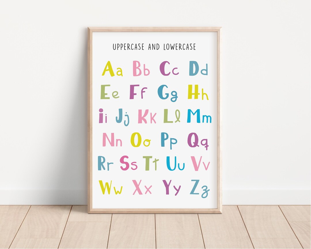 Uppercase and Lowercase Alphabet Preschool Poster - Etsy