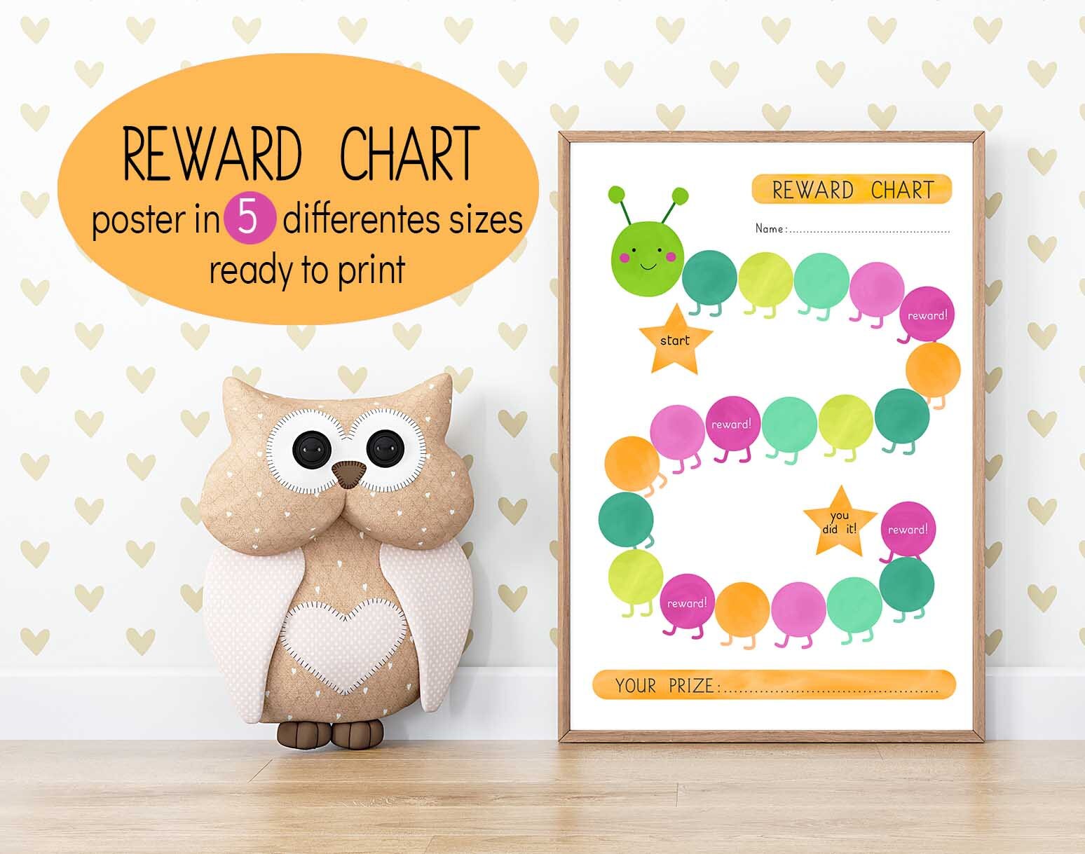 Reward Chart Printable, Kids Routine Chart, Reward Chart, Children ...