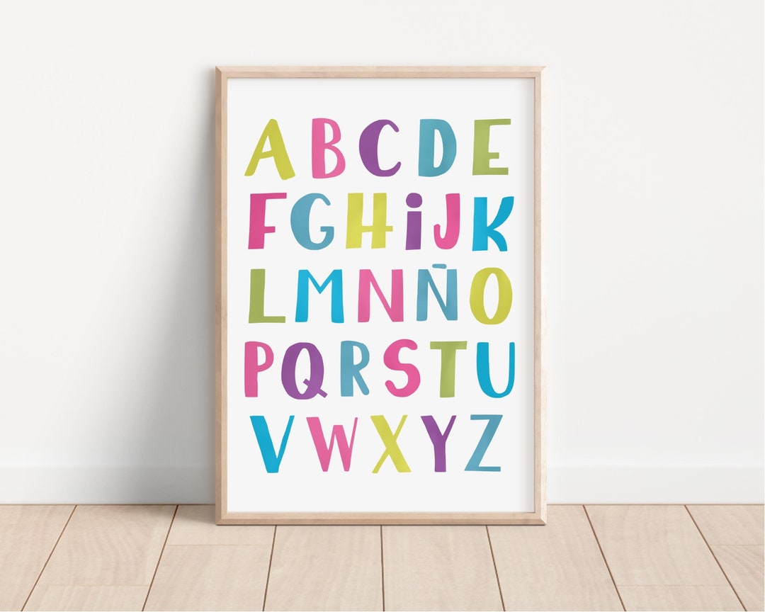 Spanish Alphabet, Abecedario. Educational Print Classroom, Kids Decor ...