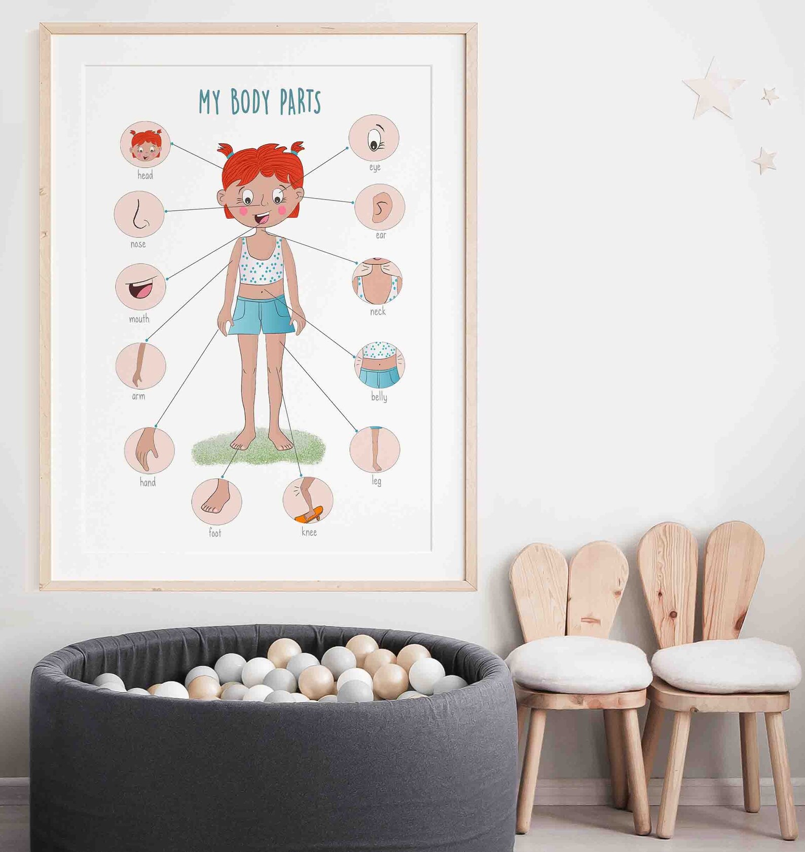 Human Body Parts as a Girl Preschool Educational Classroom - Etsy UK