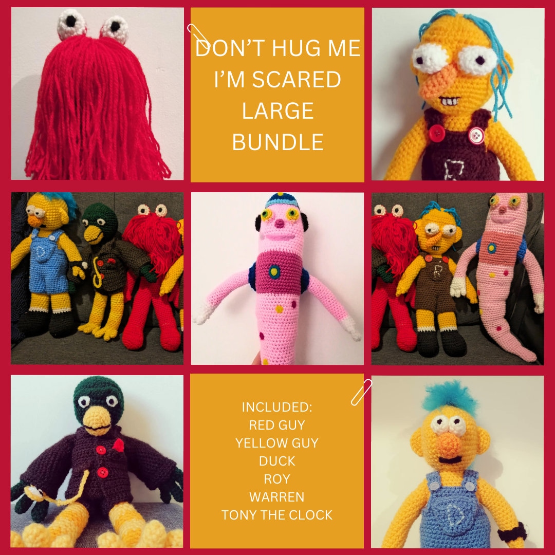 PDF Crochet Patterns - Don't Hug Me I'm Scared (duck, Yellow Guy, Red ...