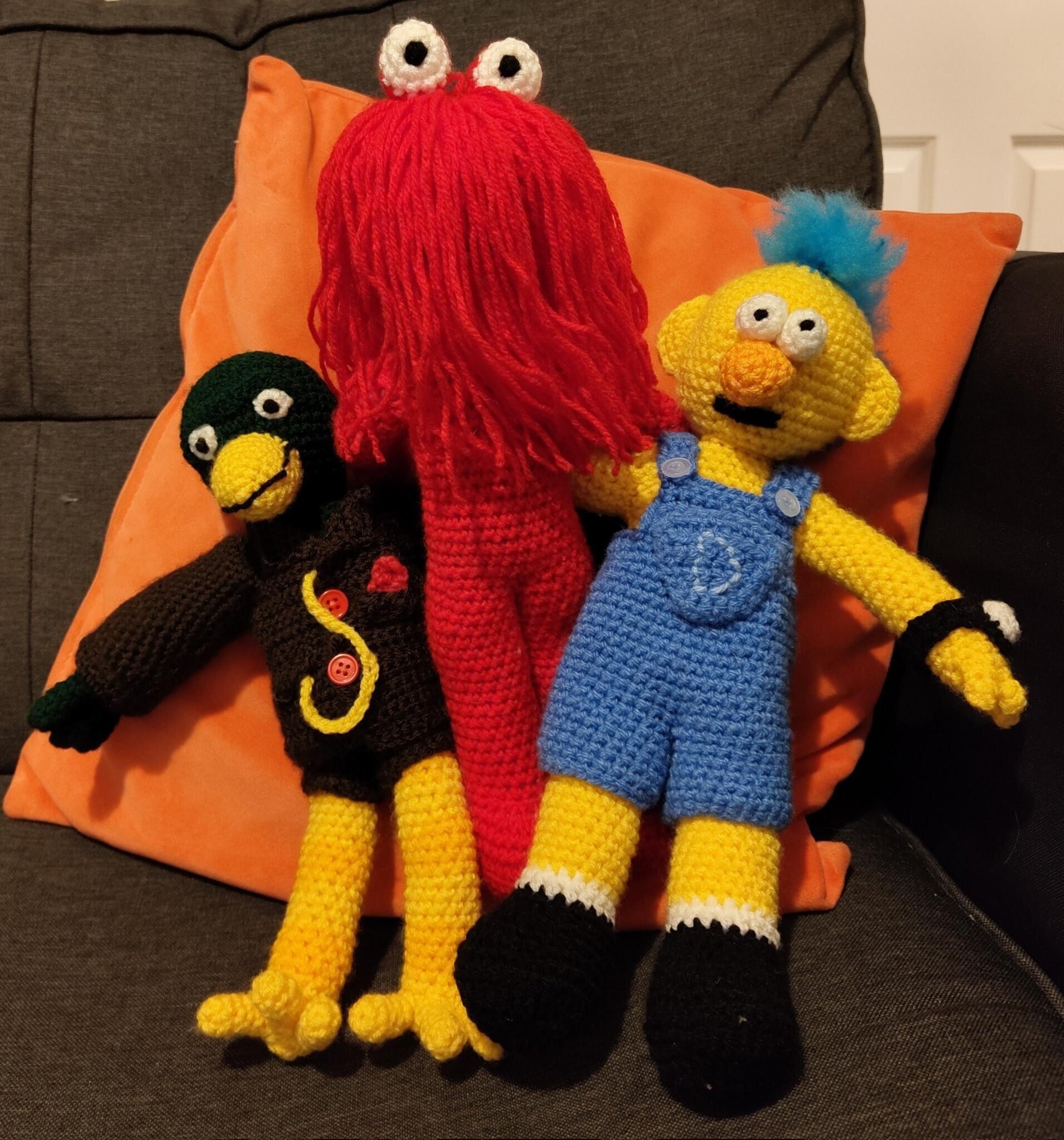 PDF Crochet Pattern Don't Hug Me I'm Scared duck, Yellow Guy, Red Guy ...