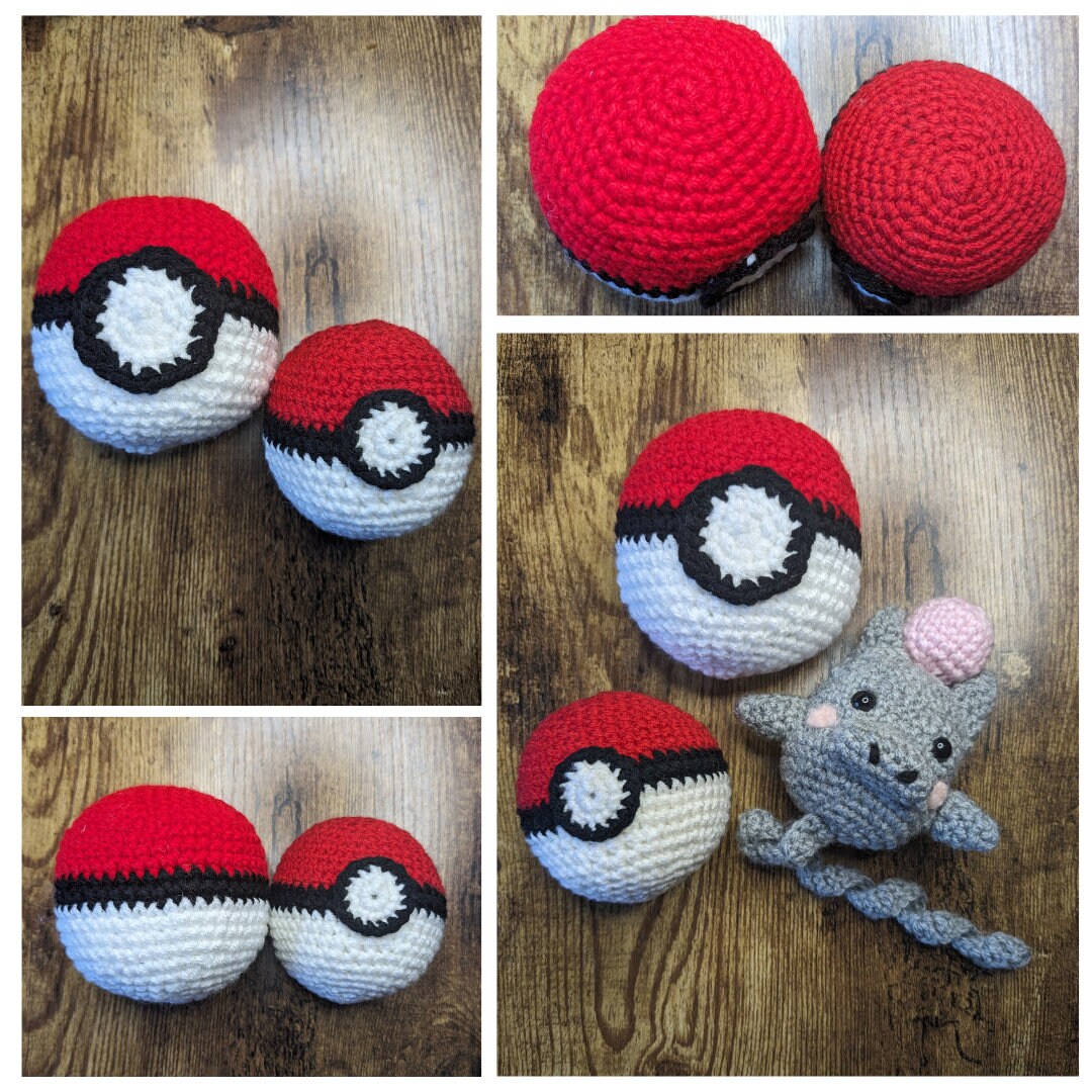 PDF Crochet Pattern Pokeball From Pokemon - Etsy