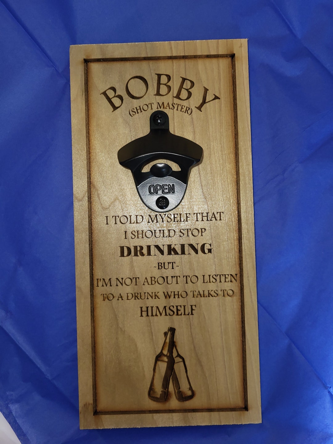 Personalized Bottle Opener Wall Sign - Etsy