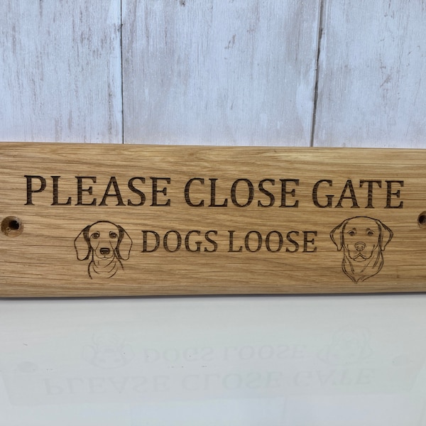 Dog Running Free Sign - Etsy UK