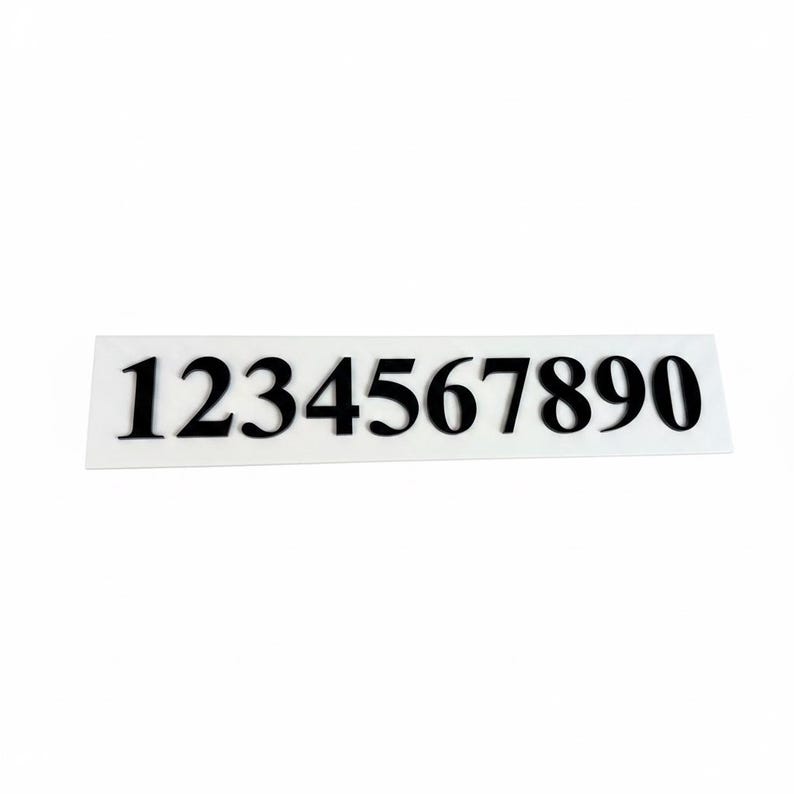 Black Gloss Acrylic Adhesive Numbers | Stick on Acrylic Numers ...