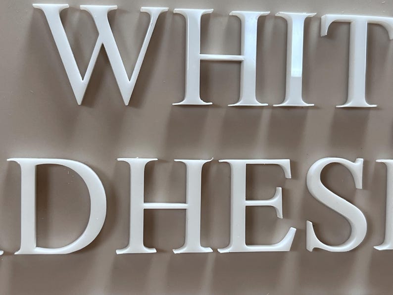 White Gloss Acrylic Adhesive Letters | Stick on Acrylic Letters ...