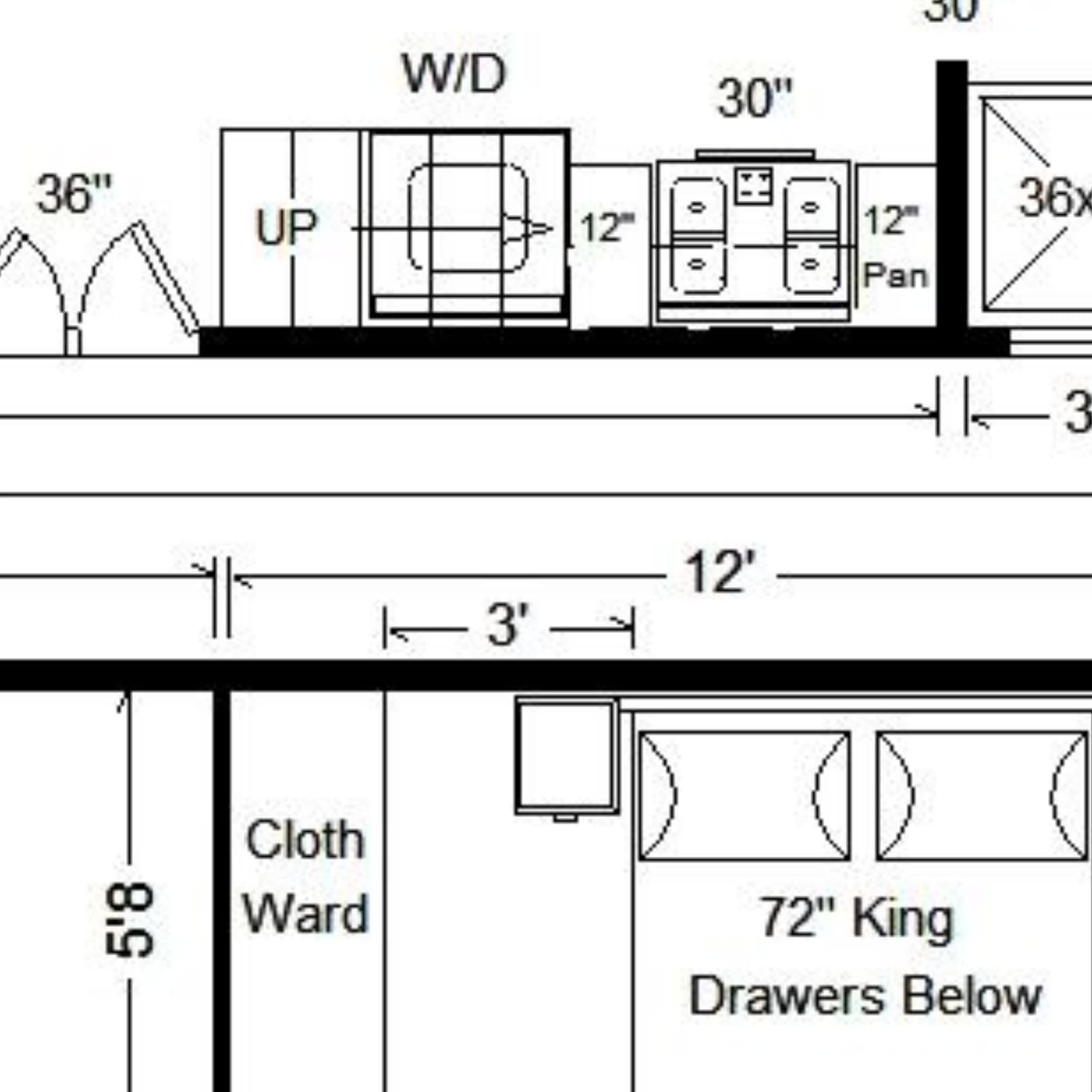 Tiny Home Floor Plan: 8.5 X 32 (1bd / 1bth)- FLOOR PLAN ONLY- Not a ...
